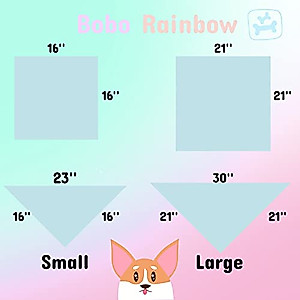Bobo Rainbow Dog Bandana, 1PC Christmas Dog Bandanas Girl Boy Bibs Scarf Holiday Soft Dog Kerchief Pet Bandanas Small Medium Large for Dogs Gift