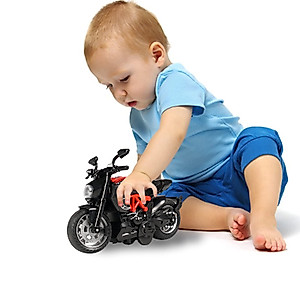 MING YING 66 Toy Motorcycle - Pull Back Toy Cars with Sound and Light Toy,Motorcycle Toy for Kids,Motorcycle Toys for Boys Age 3-9