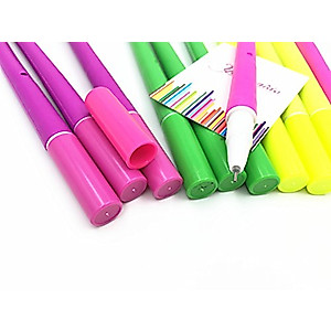 Yansanido Fluent Writting Pen, 12 Pcs 0.5 mm Black Ink Flower Shape Rolling Ball Cute Gel Ink Pen for Student and School Office Supplies (flower)