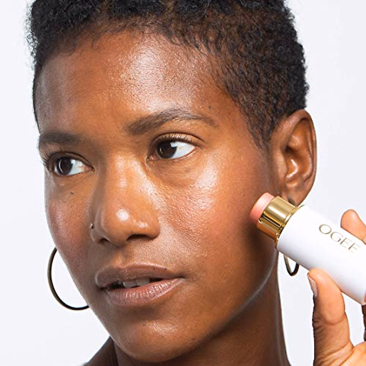 Ogee Sculpted Face Stick (CARNELIAN - SHEER LUMINOUS CORAL) Certified Organic Face Makeup - Multi-Use Cream Blush & Highlighter