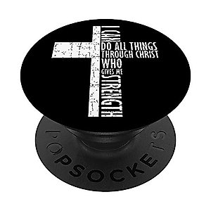 Christian Religious Faith I Can Do All Things Bible Verse PopSockets PopGrip: Swappable Grip for Phones & Tablets