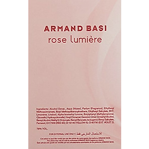 ARMAND BASI Rose Lumiere Eau de Toilette, 3.4 Ounce