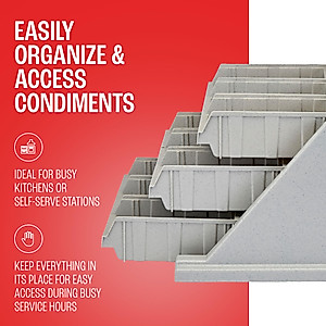 Cambro 9RS9480 Versa Speckled Gray 9-Bin Organizer Rack Case of 1