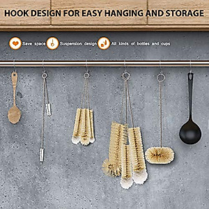 Masthome 9 Pieces Bottle Brush Set, Long Handle Bottle Cleaner for Washing Narrow Neck Wine/Beer Bottle, Hummingbird Feeder, Baby Bottle, Sports Bottle, Thermos, Flask