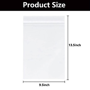 Small Plastic Bags - Small Ziplock Bag 100Pcs, 9.5''X 13.5'' Clear Plastic Jewelry Zip Bags, Reclosable Mini Zip Top Lock Small Baggies, Poly Baggies For Pills, Meds, Dime, Travel, Storage, Packaging