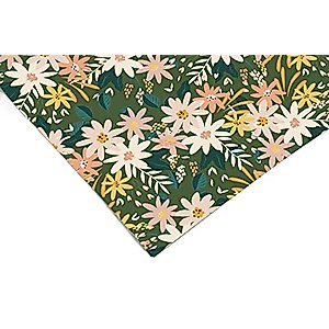Green Floral Meadow Contact Paper | Shelf Liner | Drawer Liner | Peel and Stick Paper 666 18in x 72in (6ft)