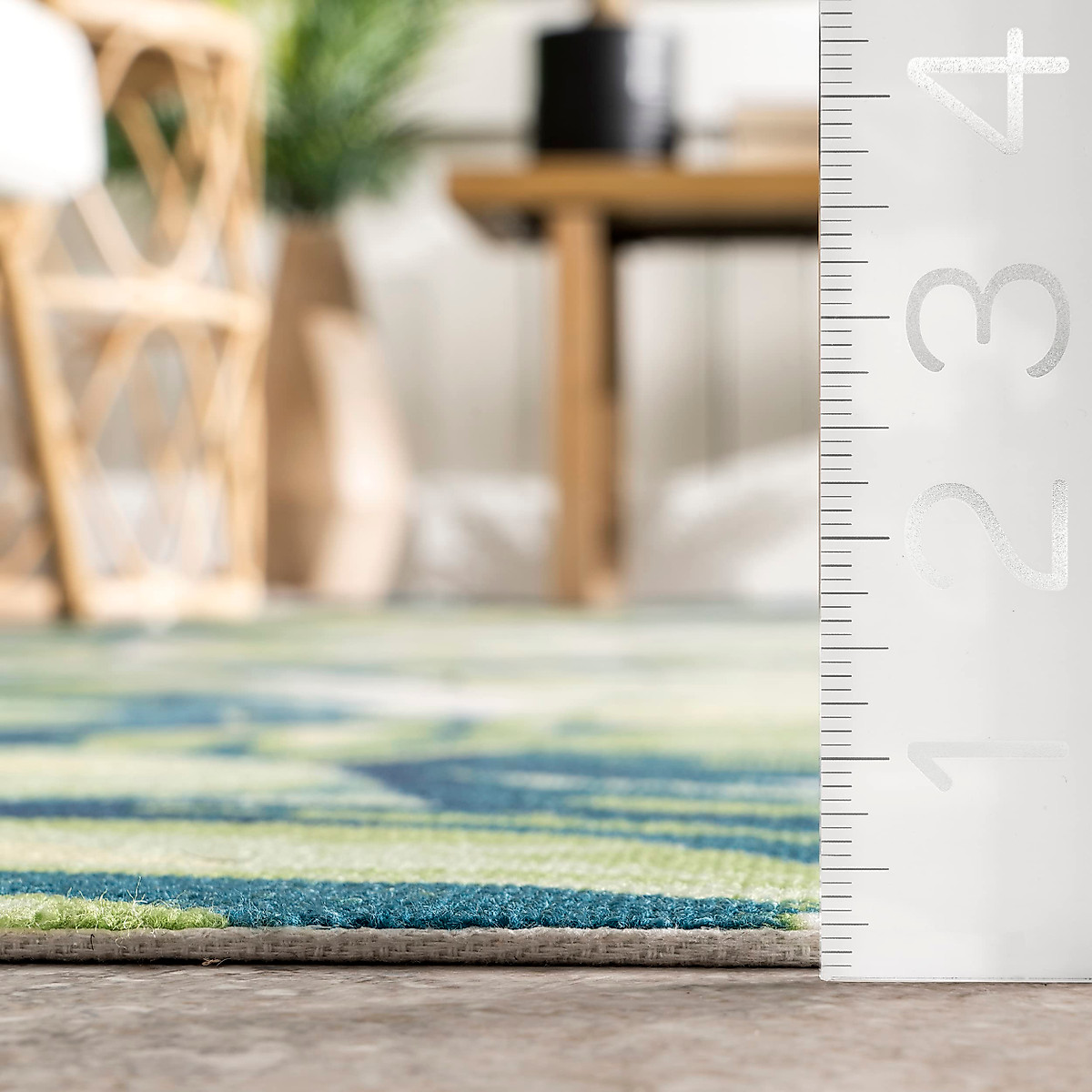 nuLOOM Lisa Floral Indoor/Outdoor Area Rug, 6' x 9', Multi Color, Rectangular, 0.25" Thick