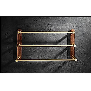 Prylio Towel Bar for Bathroom 304 Stainless Steel Multilayer Towel Rack Wall Mounted Towel Rail 3 Bars Bath Towel Holder for Bathroom and Kitchen Towel Rack (Size : 38cm)