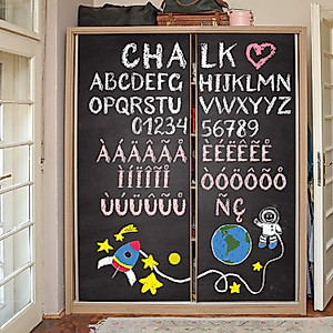 3 Rolls 17” x 78.7” Chalkboard Contact Paper - Adhesive Blackboard Wall Decal Vinyl Stickers, 15 Chalks Included