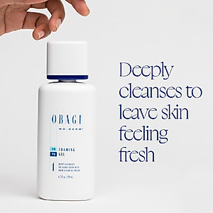 Obagi Nu-Derm Foaming Gel + Dark Spot Disruptor Trial Size – Cleanser Designed to Cleanse Pores & Remove Makeup, Dirt, & Excess Oil, 6.7 oz & Serum that Brightens, Smooths & Soothes Skin, 2 ml