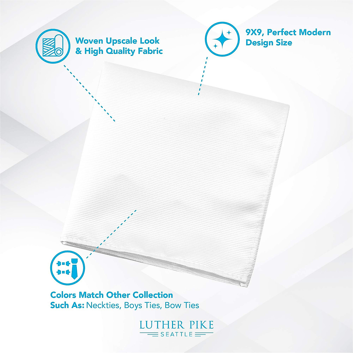 LUTHER PIKE SEATTLE Pocket Squares For Men & Boys - Hankerchieves Men, Pocket Square