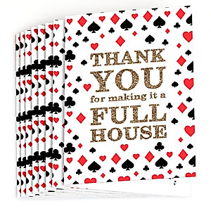 Big Dot of Happiness Las Vegas - Casino Party Thank You Cards (8 count)