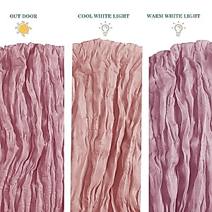 flohar 6 Pack Pink Cheesecloth Table Runner 9ft,17 x 108 inch Gauze Table Runners Rustic Romantic Wedding Runner for Wedding Bridal Shower Fall Decoration