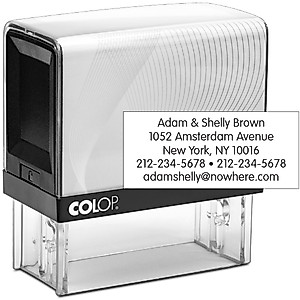 COLOP Large Size Self Inking Custom Text Stamp - Choose from Many Fonts & 15 Ink Colors