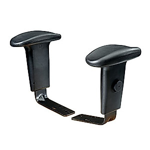 Office Star Replacement Adjustable Arms with Soft Pads, Pack of 2 Arms, Fits 2902 and 98341 Chairs, Black