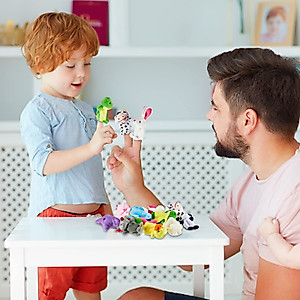 40 Pieces Finger Puppets Filled Easter Eggs Valentine's Day Gifts Mini Cartoon Animal Puppets Easter Basket Toys Soft Plush Dolls Props Filled Colorful for Easter Party Basket Stuffers Valentine's Day