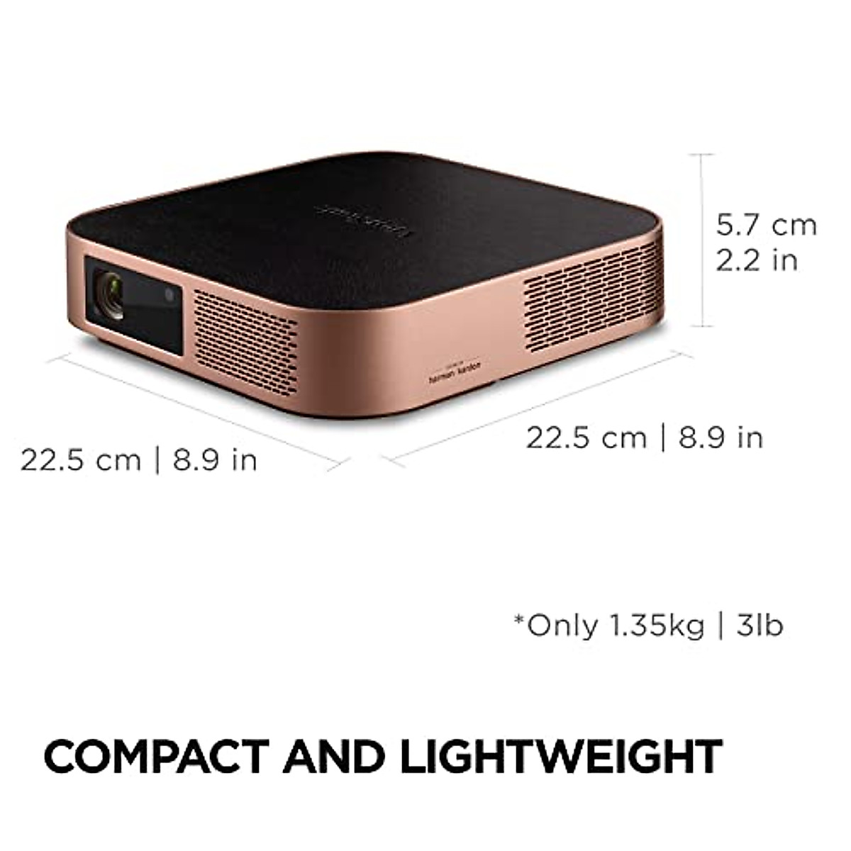 ViewSonic M2w WXGA Portable Projector with 1700 LED Lumens, H/V Keystone, Auto Focus, Harman Kardon Bluetooth Speakers, Wi-Fi Enabled, HDMI, USB C, Stream Netflix with Dongle