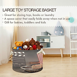 xigua Cotton Rope Basket Movie Theater Popcorn Baby Laundry Basket Blanket Kids Toy Storage Basket#115