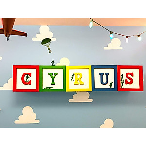 Set of 18 Army Men Acrylic Green Wall Decorations for a Kid's Toy Story Room or Andy's Room Nursery