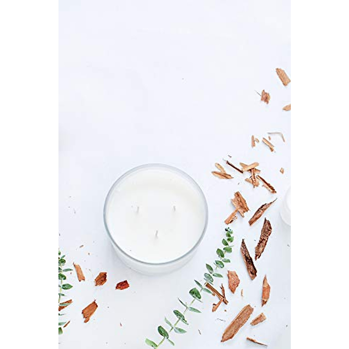 APOTHEKE Luxury Scented 3-Wick Jar Candle, White Vetiver, 32 oz - Large - Eucalyptus, Lilac, Vetiver, Amber & Cedarwood Scent, Strong Fragrance, Aromatherapy, Long Lasting, Hand Poured in USA