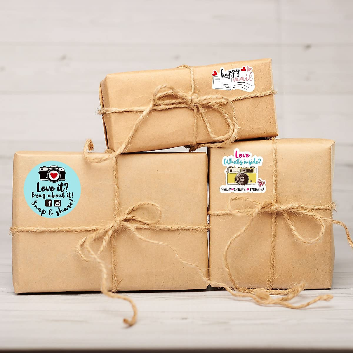 Snap and Share Stickers Small Business,Love it Snap Share Stickers,Leave a Review Stickers,Blue Small Business Stickers 500 Labels Per Roll