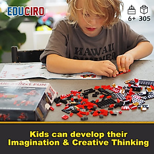 EduCiro Toys Train Sets, 3 in 1 Building kit Steam Train Motorcycle Tractor for Kids,New 2021 Creative Play and Easy to Follow (305 Pieces)