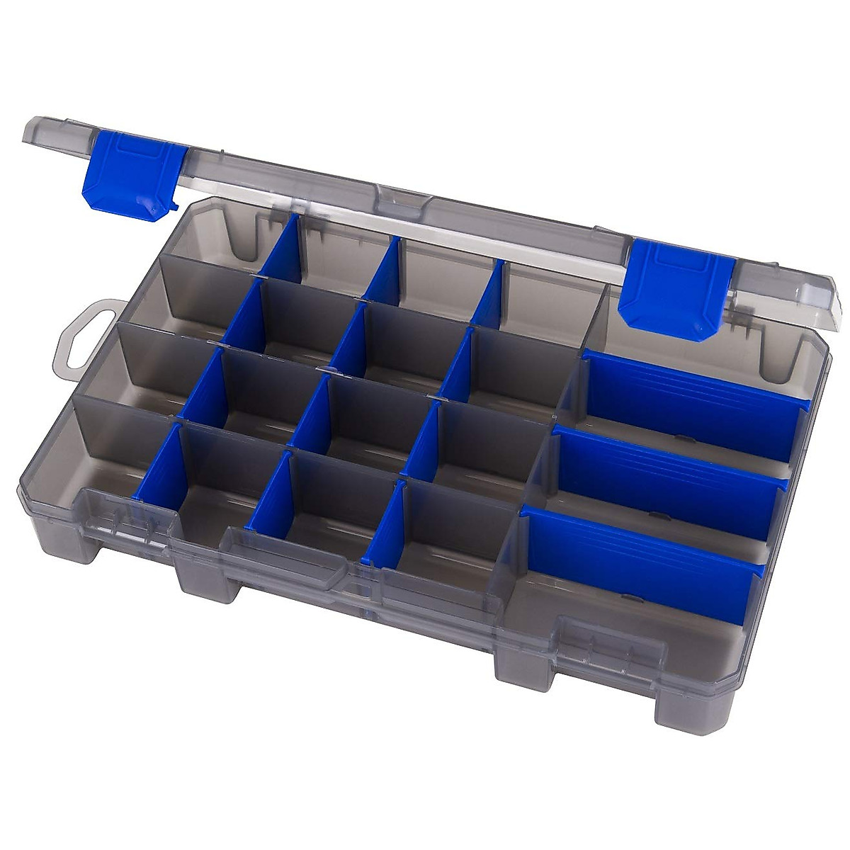 Flambeau Outdoors Zerust MAX 4004ZMP Tuff Tainer - 6-PK Bundle, Smoke Gray & Flambeau Outdoors 550 Large Big Mouth Spinnerbait Box, Fishing Bait and Lure Organizer