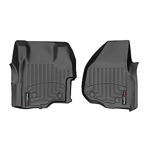 WeatherTech Custom Fit FloorLiners for Ford Super Duty - 1st Row (444261V), Black
