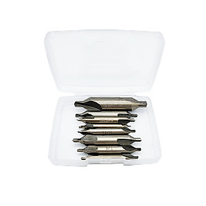 LApher Center Drill Bits Combined Drill Countersink Lathe Mill Tool Set of 11 Pcs(1/8" 3/16" 1/4" 5/16" 3/8";5  3  2.5  2  1.5  1mm)