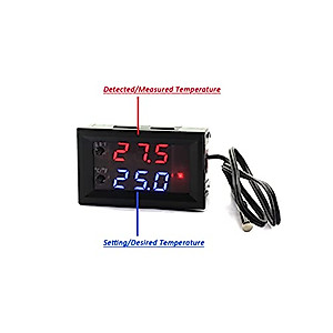 Digital Display Microcomputer Thermostat Temperature Controller Switch Temperature Sensor Microcomputer Thermostat for Air Conditioning System DC 24V