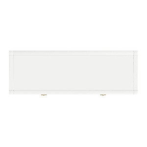 BOWERY HILL Modern 44" Two Drawer Wood Console Table - White