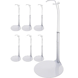 Doll Stand 2201 - White Doll Stand for 11" to 12" Small-Waisted Fashion Dolls, 6-Pack