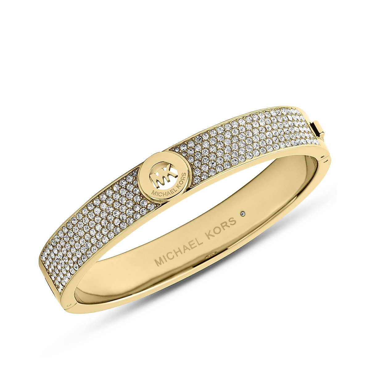 MICHAEL KORS(マイケルコース) Gold-Tone Pavé Fulton Hinge Bracelet