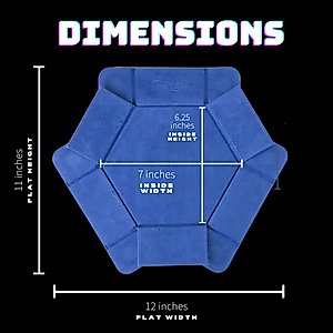 Forged Dice Co. 6.5 Inch Magnetic Folding Dice Tray - Portable Folding Dice Rolling Tray for use as DND Dice Tray D&D Dice Tray or Dice Game - Quiets Rolling Metal Dice and Folds Flat - Purple