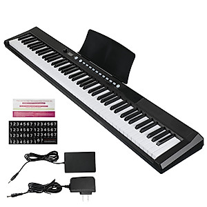 Asmuse Keyboard Piano 88 Key, Digital Piano Full Size Semi Weighted with 2 Speakers, Electric Piano Keyboard for Beginners, Music Keyboard with 128 Rhythms 128 Tones 80 Demo Songs