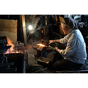 KAKURI Japanese Folding Knife 2.3", Made in JAPAN, Small Pocket Knife for Camping, Bushcraft, Outdoor, Gardening, Hand Forged Japanese White Steel No.2 Blade, Double Bevel Edge, Walnut Handle, Brown