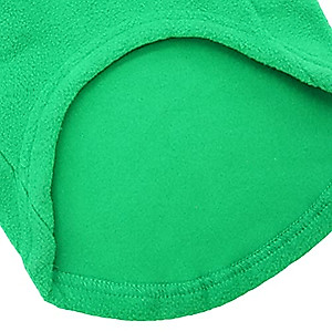 Dog Fleece Vest Soft Winter Jacket Sweater with D-Ring Leash Cold Weather Coat Hoodie for Small Medium Large Dogs Dark Green X-Large