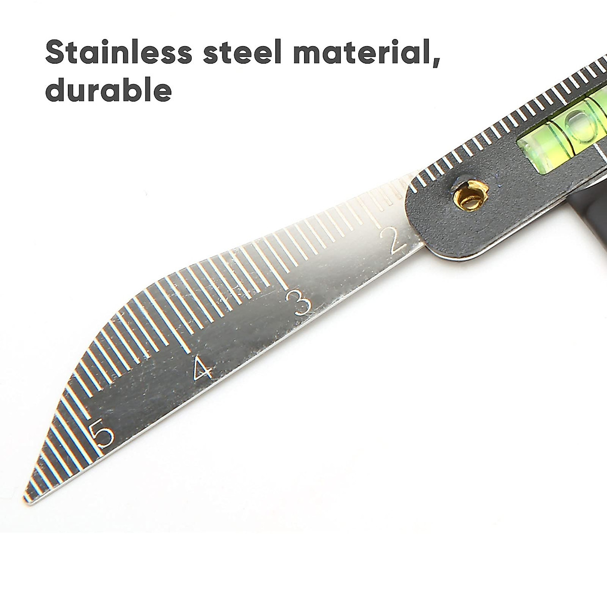 Eyebrow Ruler, Eyebrow Caliper Measuring Tool Eyebrow Shaper Stencil Stainless Steel Semi‑Permanent Eyebrow Makeup Template Ruler Tens Machine(Ⅳ (level balance ruler))