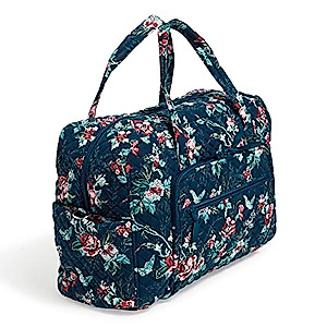 Vera Bradley Women's Cotton Weekender Travel Bag, Rose Toile - Recycled Cotton, One Size