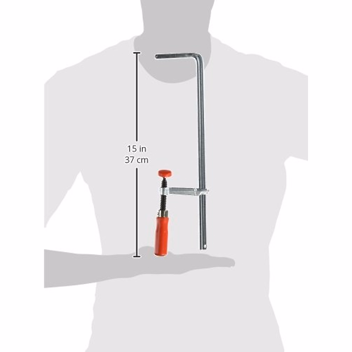 BESSEY GTR30B6 All Steel Table Clamp with 11 13/16" Capacity x 2 5/16" Throat Depth & 400 lb Clamping Force, Red/Silver