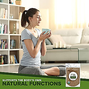 Dimmak Herbs Organic Fo Ti Root Raw Chinese Herb Powder - Cure/Prepared USDA Organic He Shou Wu (Polygonum Multiflorum Preperata) Add to Water or Smoothie 1 4oz/112g Bag