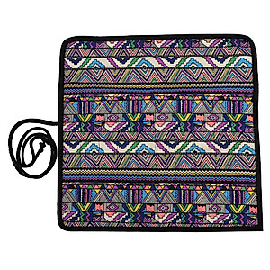 Hztyyier Artist Paint Brushes Holder Roll Up Pen Holder Protection Canvas Portable Long Handle Brush Pouch Bag 20 Slots