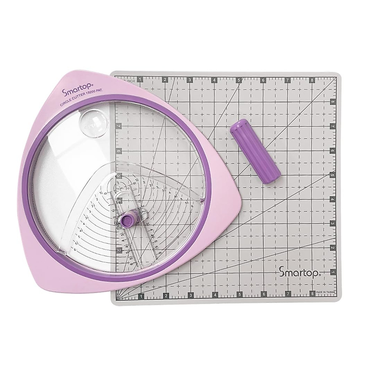 SMARTOP circle paper cutter with sticky mat, 3 Replaceable blades for scrapbooking paper crafts, art DIY, adjustable Circle Cutter