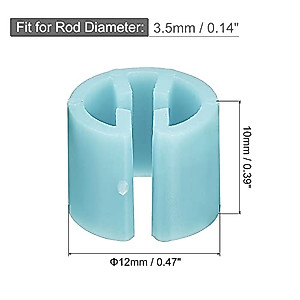 MECCANIXITY Clothes Hanger Marker Blank Fit 3.5mm Rod for Garment Color Coding Light Blue Count 100