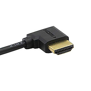 SinLoon Gold Plated High Speed 90 Angle Right HDMI Male to Left HDMI Male Adapter Cable Supports Ethernet, 3D and Audio Return (0.3M 2Pack LL-LL)