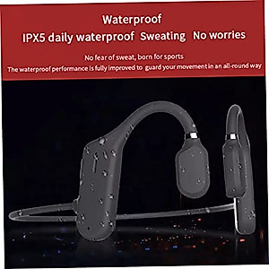 Domccy Bone Conduction Headphones, Wireless Earphones,Sports Open Ear Headphones,Waterproof Lightweight Black,Earphone