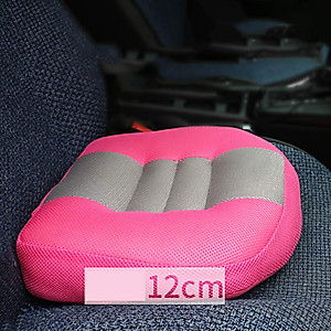 Thboxes Car Seat Cushion Heightening Height Boost Mat, Portable Breathable Driver Seat Cushion for Height, Provides Good Driving Visibility Rose/Grey 40 40 12cm