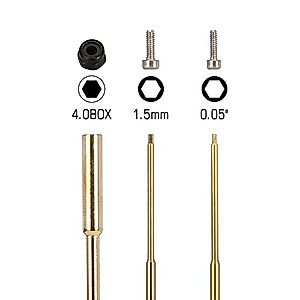 INJORA RC Car Tool Kit-3pcs Hex Screwdriver 0.05inch 1.5mm, Hex Nut Drivers 4mm, Screws Kit for Axial SCX24 C10 Deadbolt JLU Gladiator Bronco Other RC Model