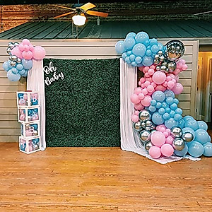 Pastel Pink Balloons 100pcs Pink Balloon Garland Arch Kit 5/10/12/18 Inch Different Sizes Pastel Pink Matte Latex Balloon for Baby Shower Gender Reveal Birthday Party Wedding Decorations