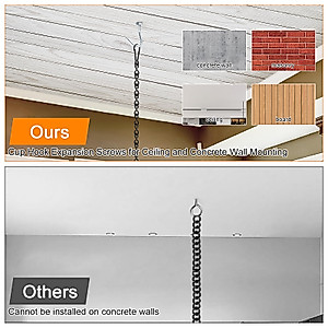 Amtiw 30 Inches Ceiling Pot Rack and Pan Rack for Ceiling with 12 Hooks, Storage Rack Multi-Purpose Organizer for Kitchen Organization, Home, Restaurant, Kitchen Cookware